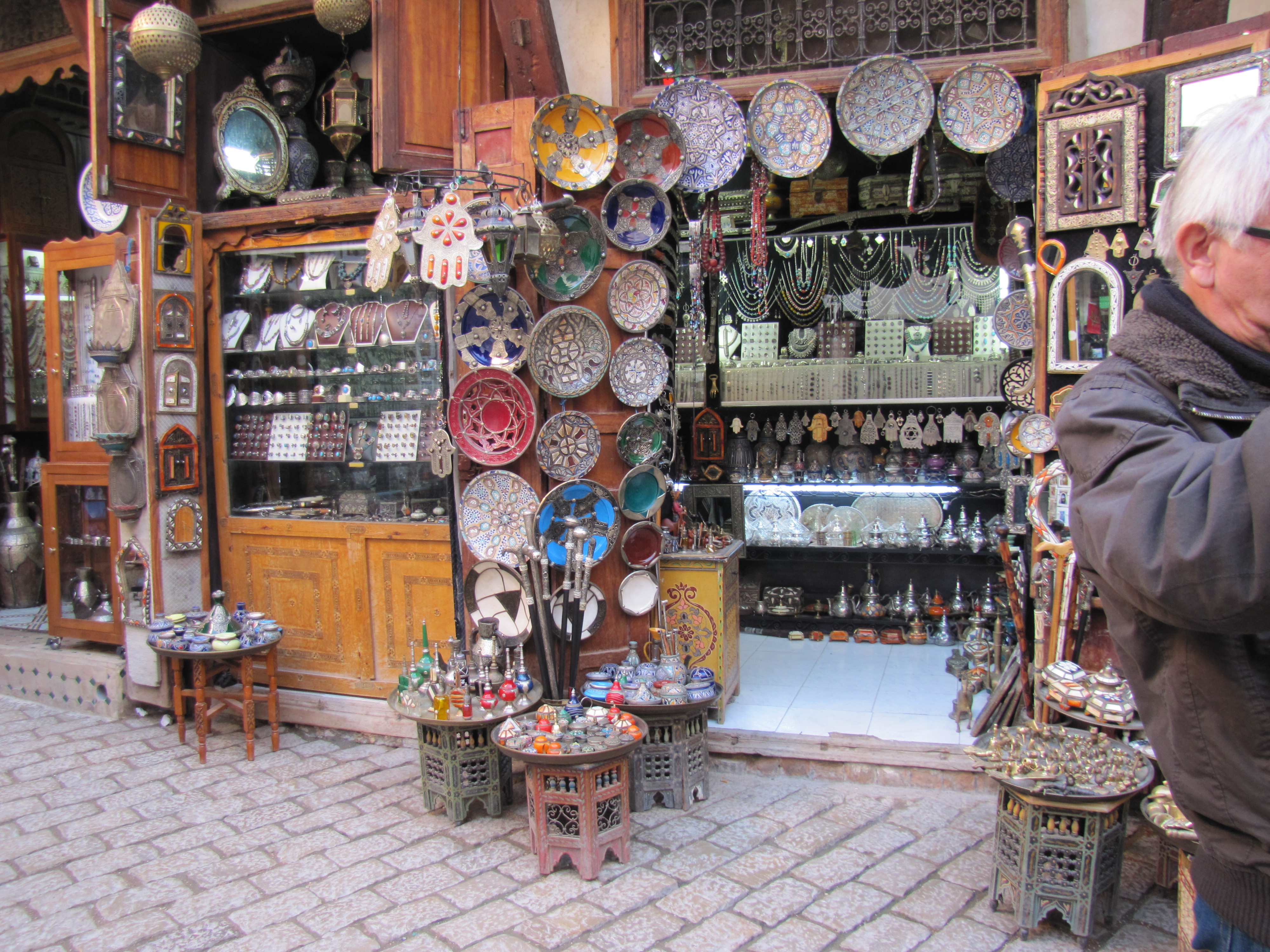 Shops in the medina of Fes in Morocco - Trevor's Travels